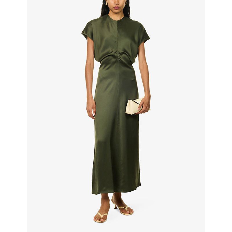 TOTÊME Toteme Slouch Waist Satin Maxi Dress